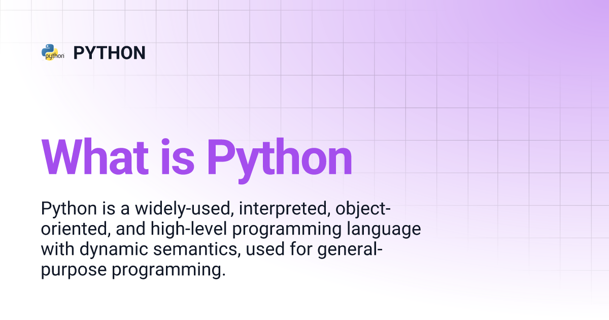 What is Python | PYTHON