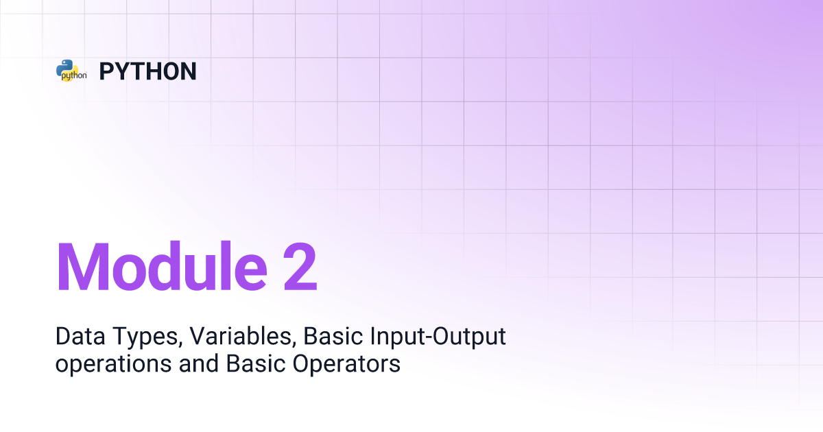 Module 2 | PYTHON